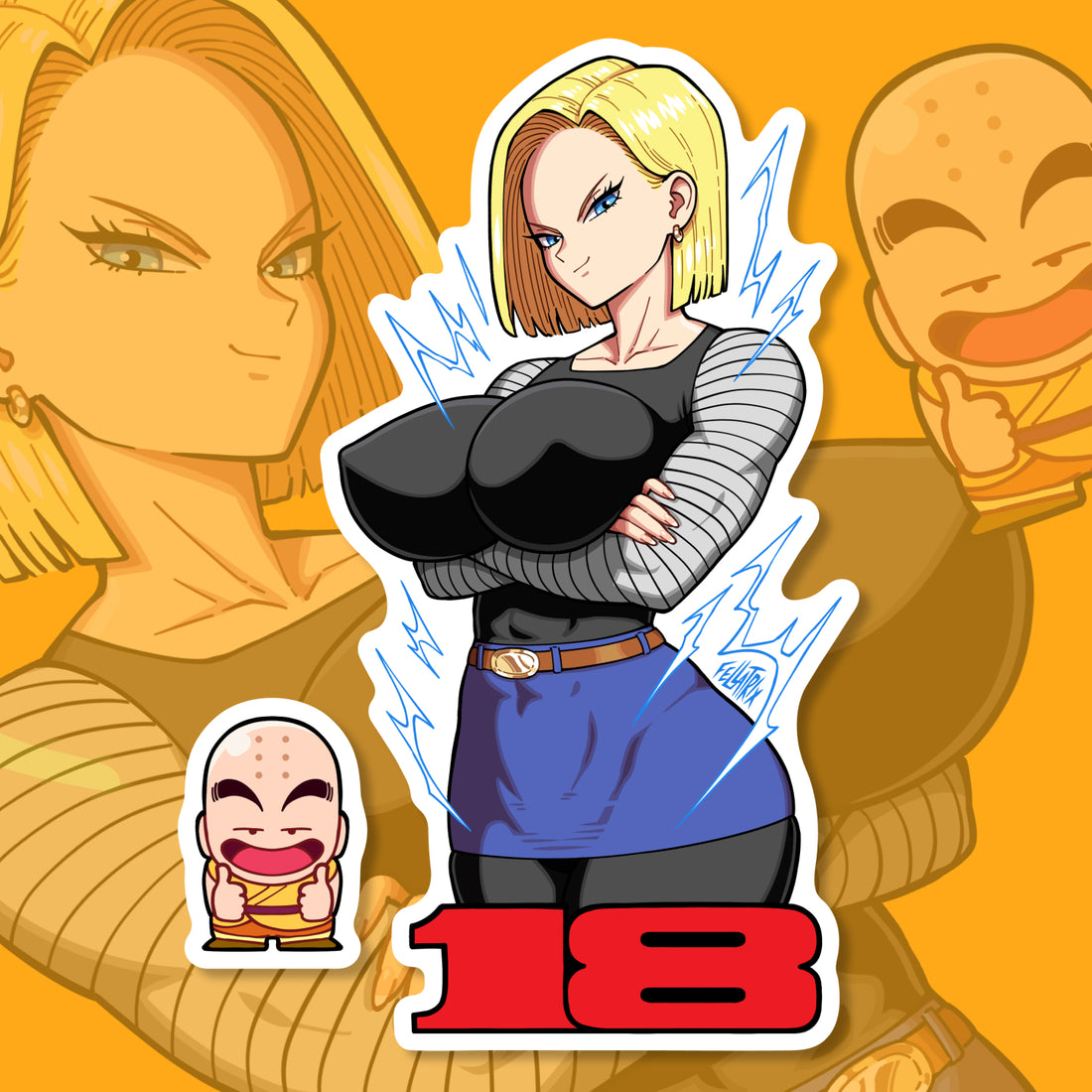 Sticker - Android 18 – Fella Shop